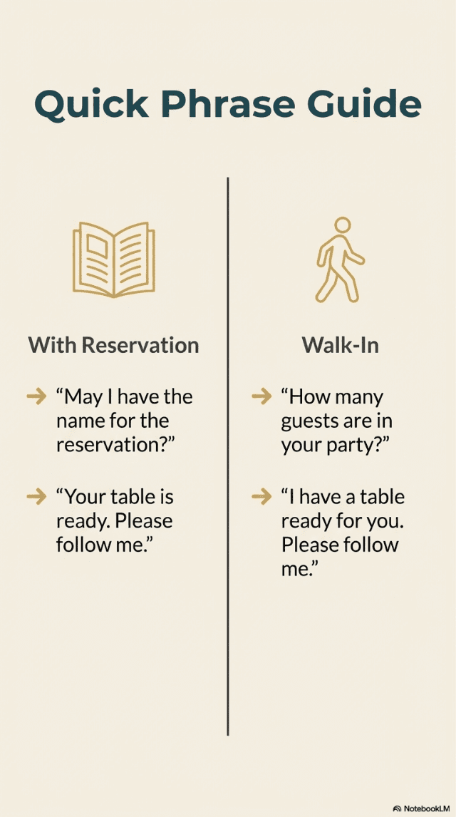 How to Seat Guests Professionally: The Host's Complete Script - The Esl ...